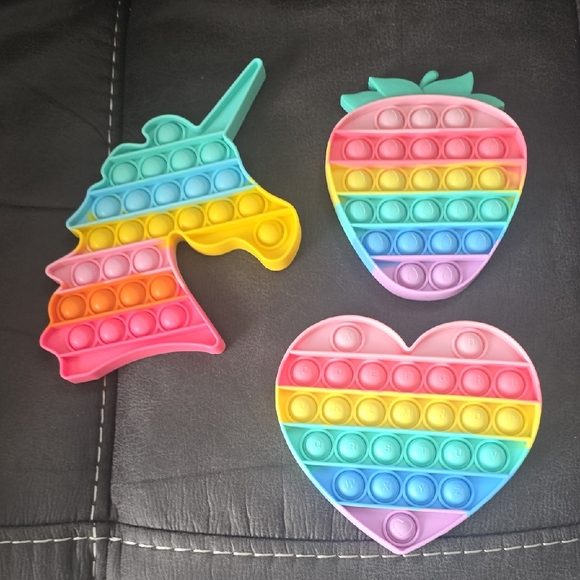 Toys | Rainbow Pop It Fidget Toy Set | Poshmark